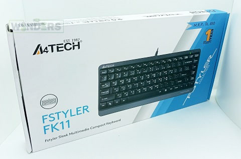 A4TECH FK11 USB Mini Keyboard With Bangla Black